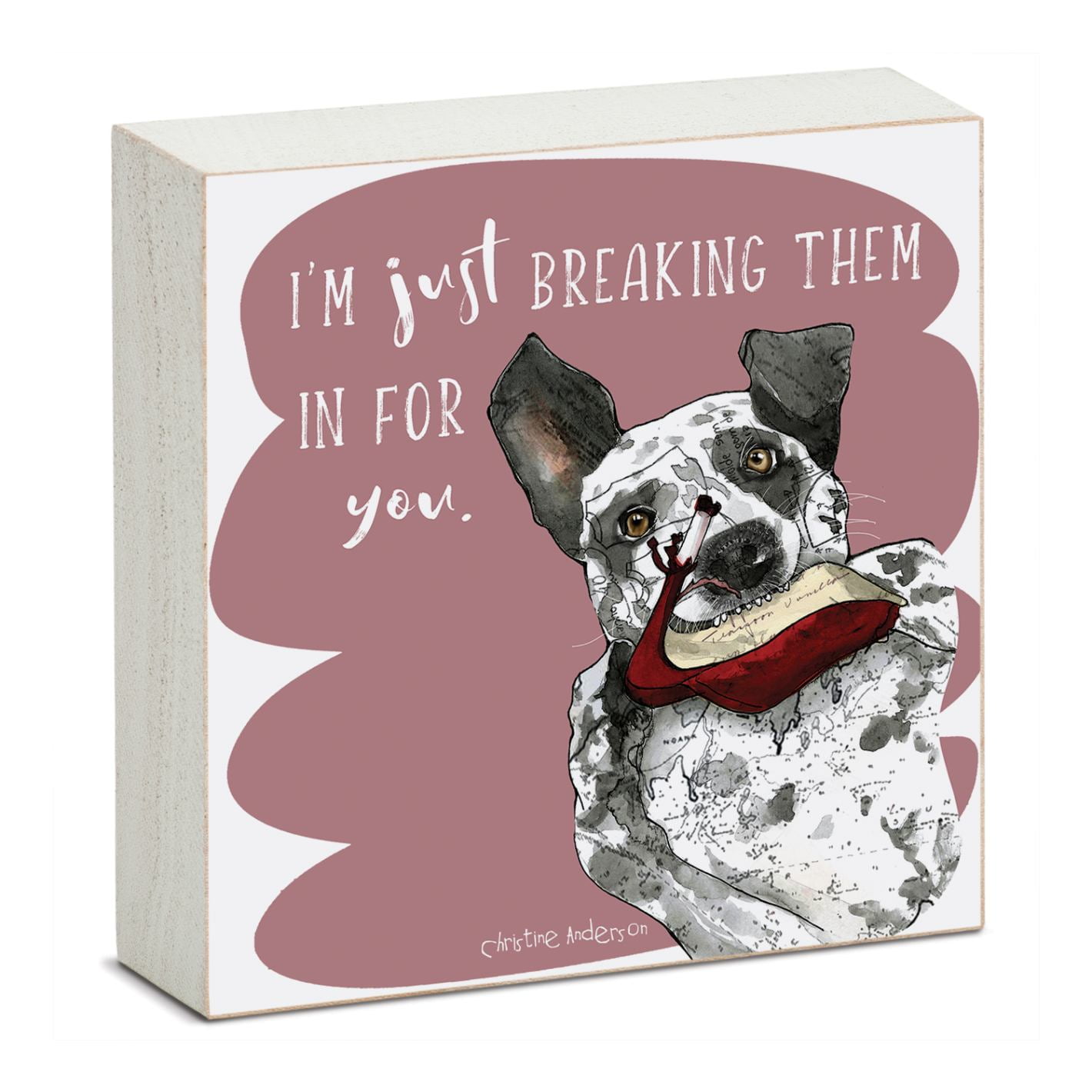 CounterArt "Breaking In" Humorous Freestanding Wood Block Sign ...