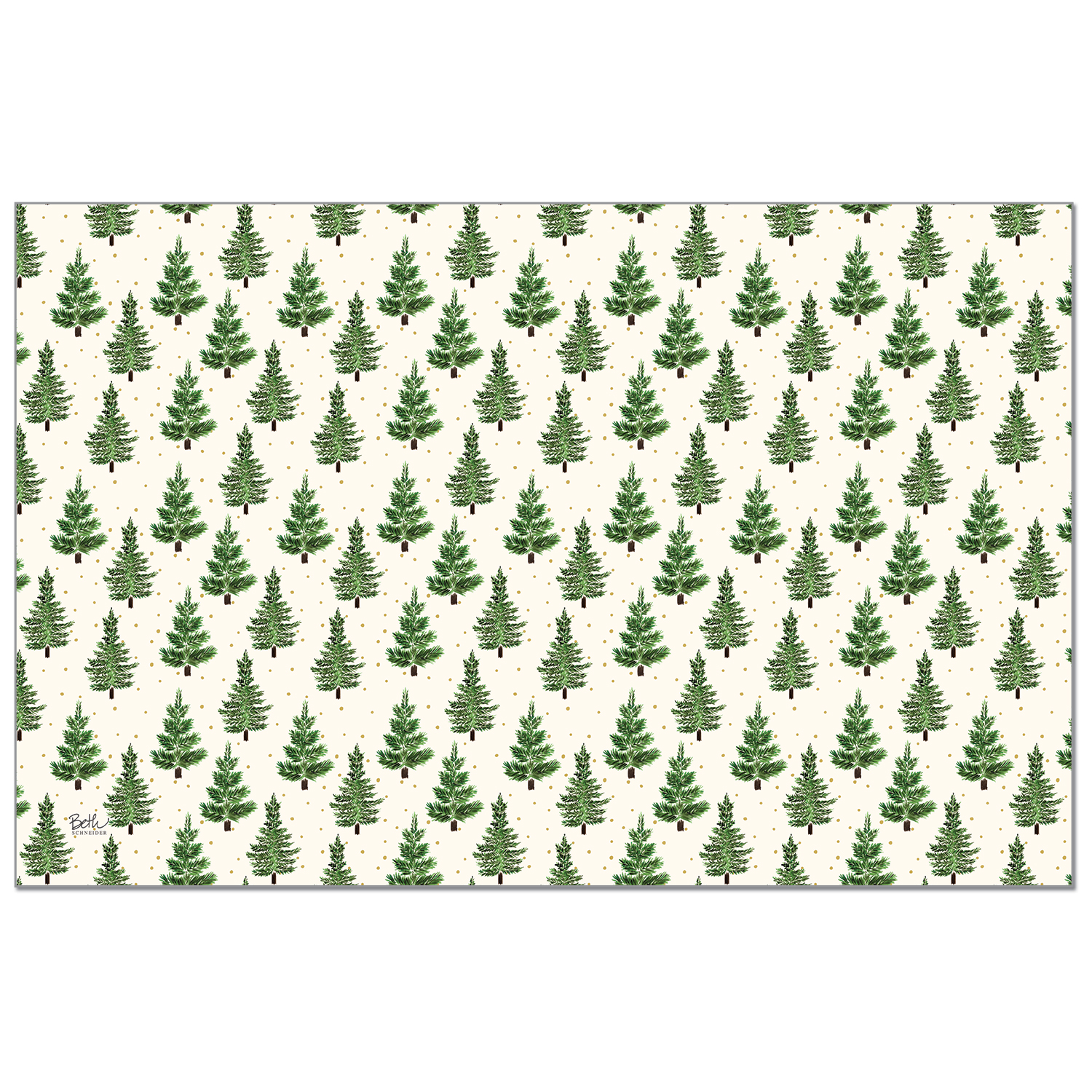 CounterArt "Christmas Trees" 24-Sheet Reusable Premium Paper Placemats ...