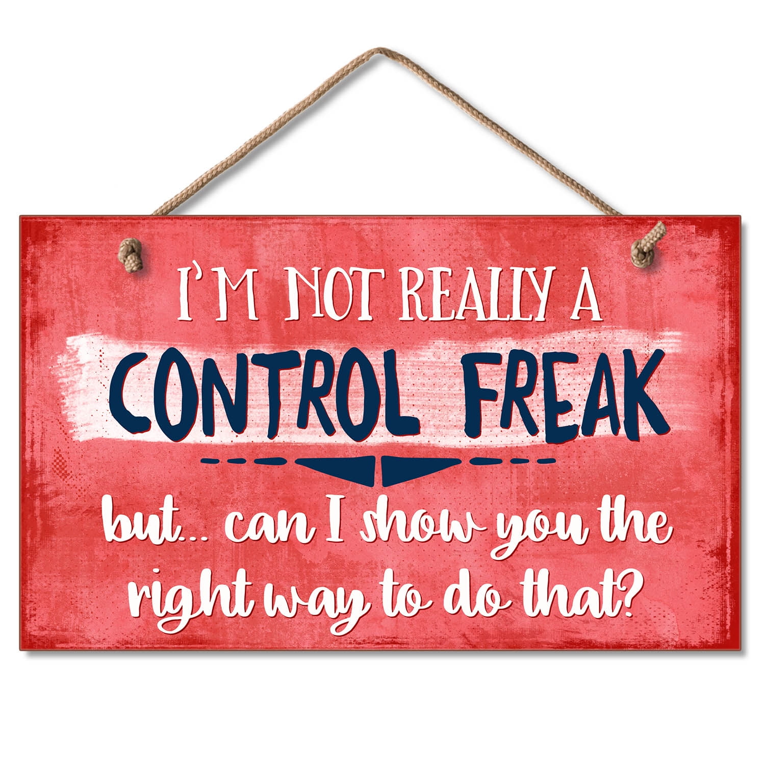 CounterArt "Control Freak" Humorous Hanging Wood Wall Sign 9.5” by 5.75 ...