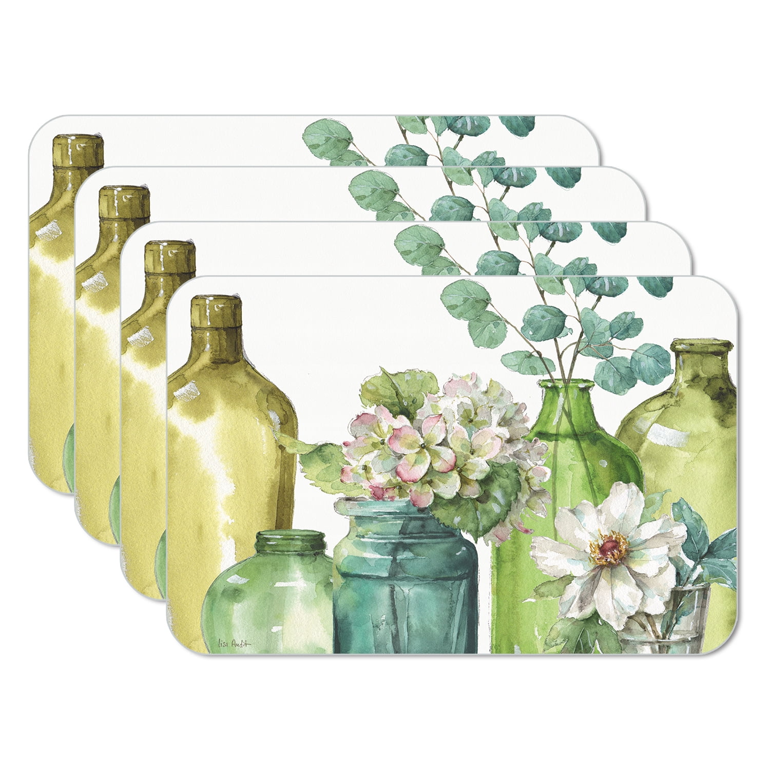 CounterArt " Plant Greenery" 4 Pack Reversible Flexible Plastic ...