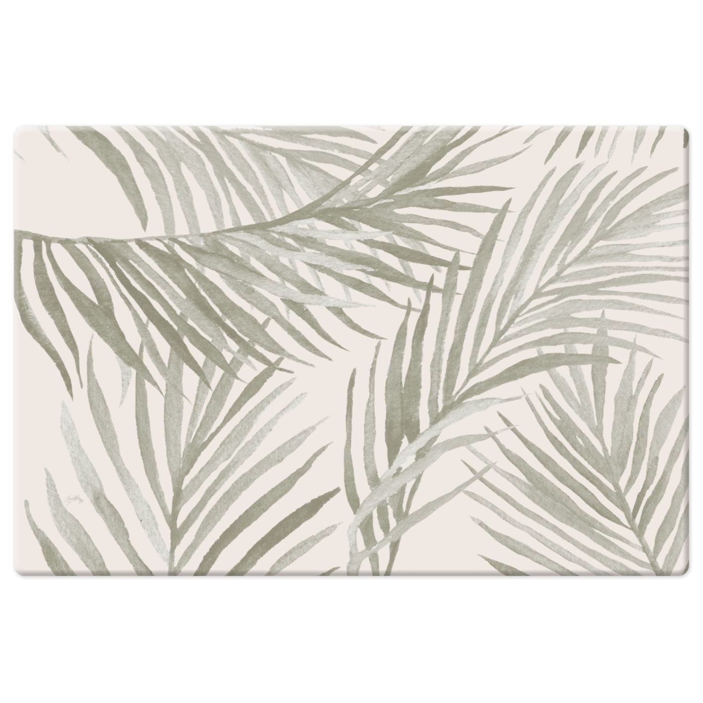 CounterArt "Grey Palm Fronds" Comfort Kitchen Floor Mat - Walmart.com