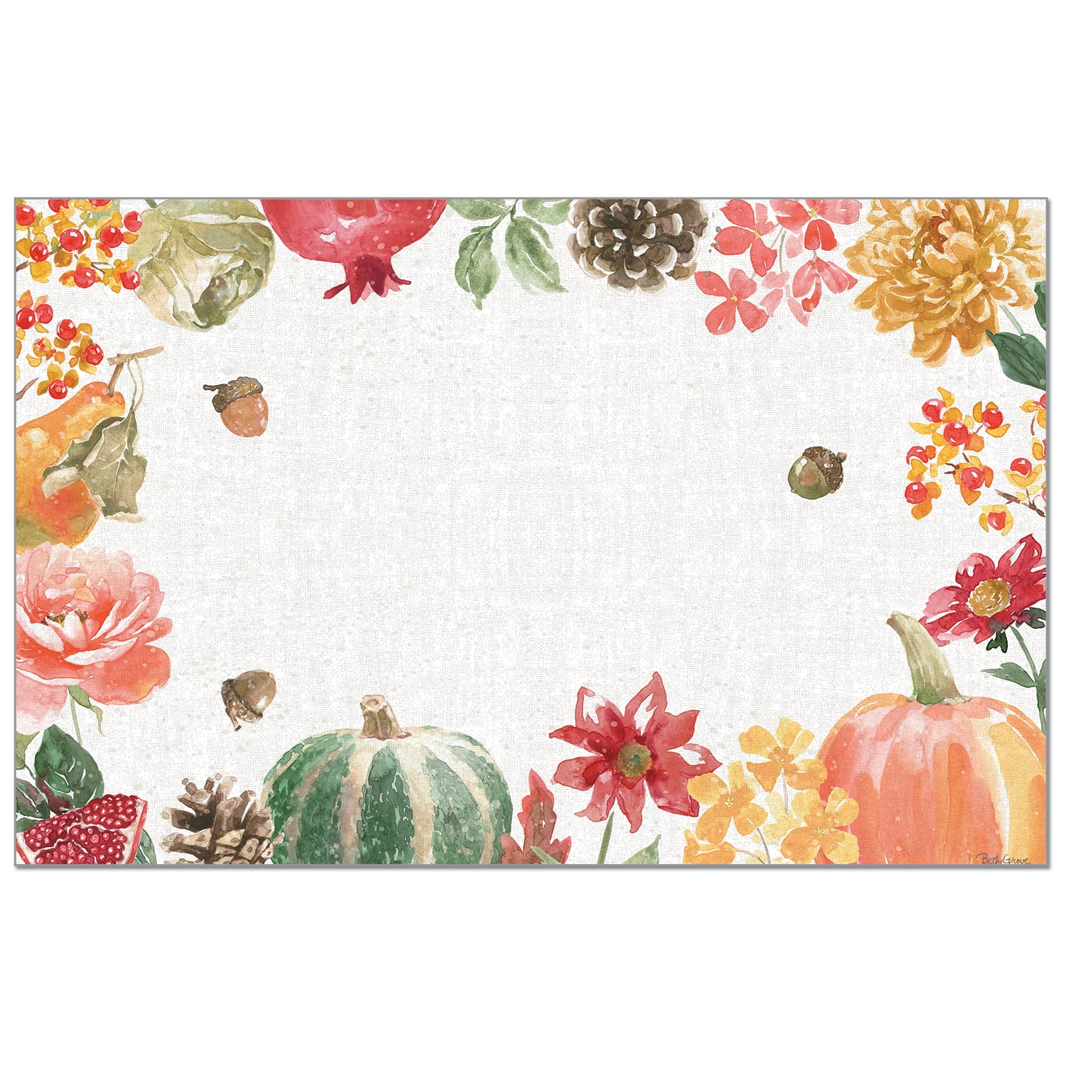 CounterArt "Harvest" 24-Sheet Reusable Premium Paper Placemats ...