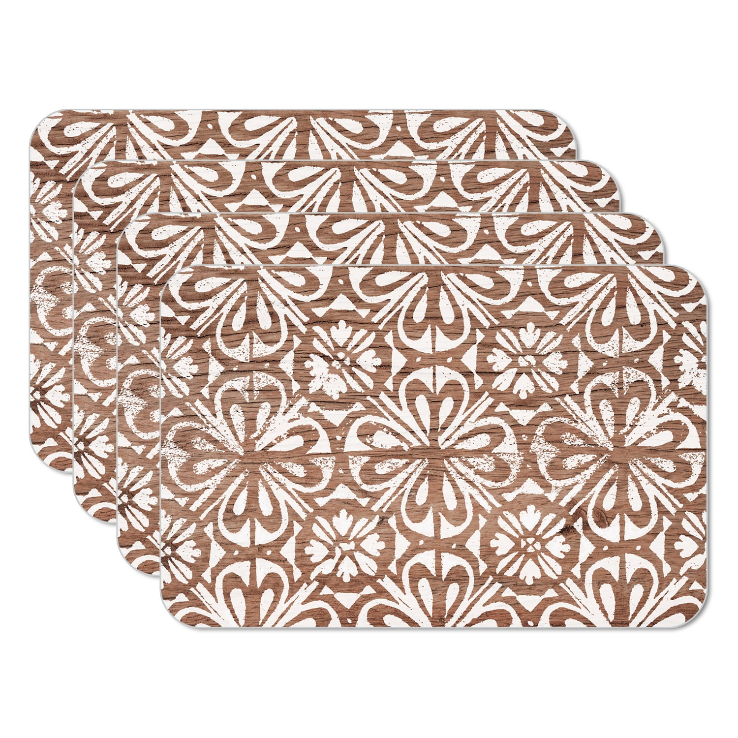 CounterArt "Modern Farmhouse" 4-Pack Reversible Tabletop Placemats ...