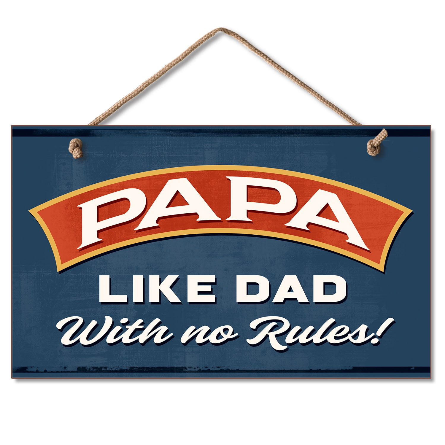CounterArt "Papa Like Dad Without Rules" Hanging Wood Wall Sign ...