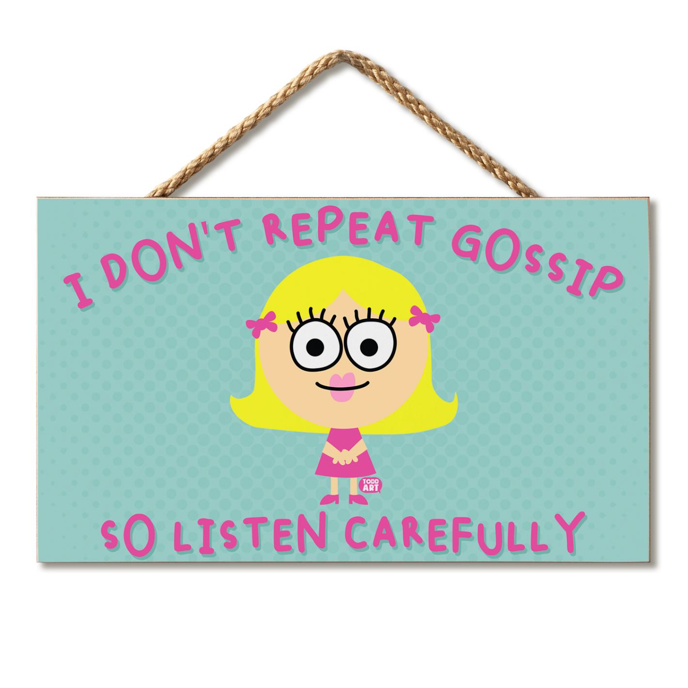 CounterArt "Repeat Gossip" Hanging Wood Wall Sign - Walmart.com