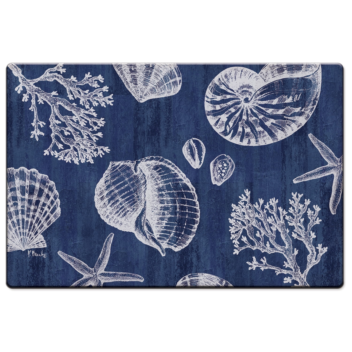 CounterArt "St. Tropez Shells" Decorative Kitchen Floor Mat - Walmart.com