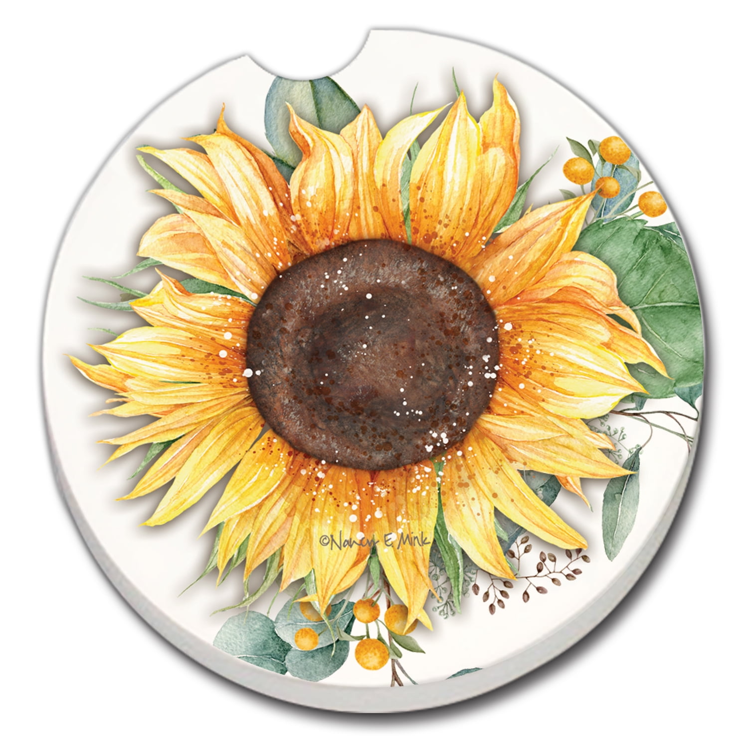 Thirstystone "Sunflower" Single Absorbent Stone Car Coaster - Walmart.com