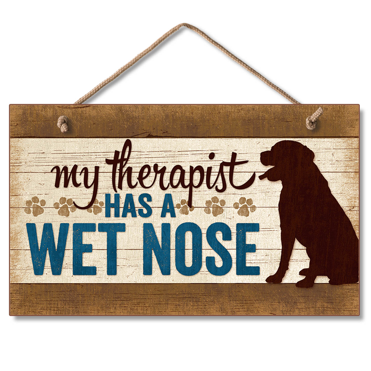 CounterArt "Therapist Has Wet Nose" Hanging Wood Wall Sign 9.5” by 5.75 ...