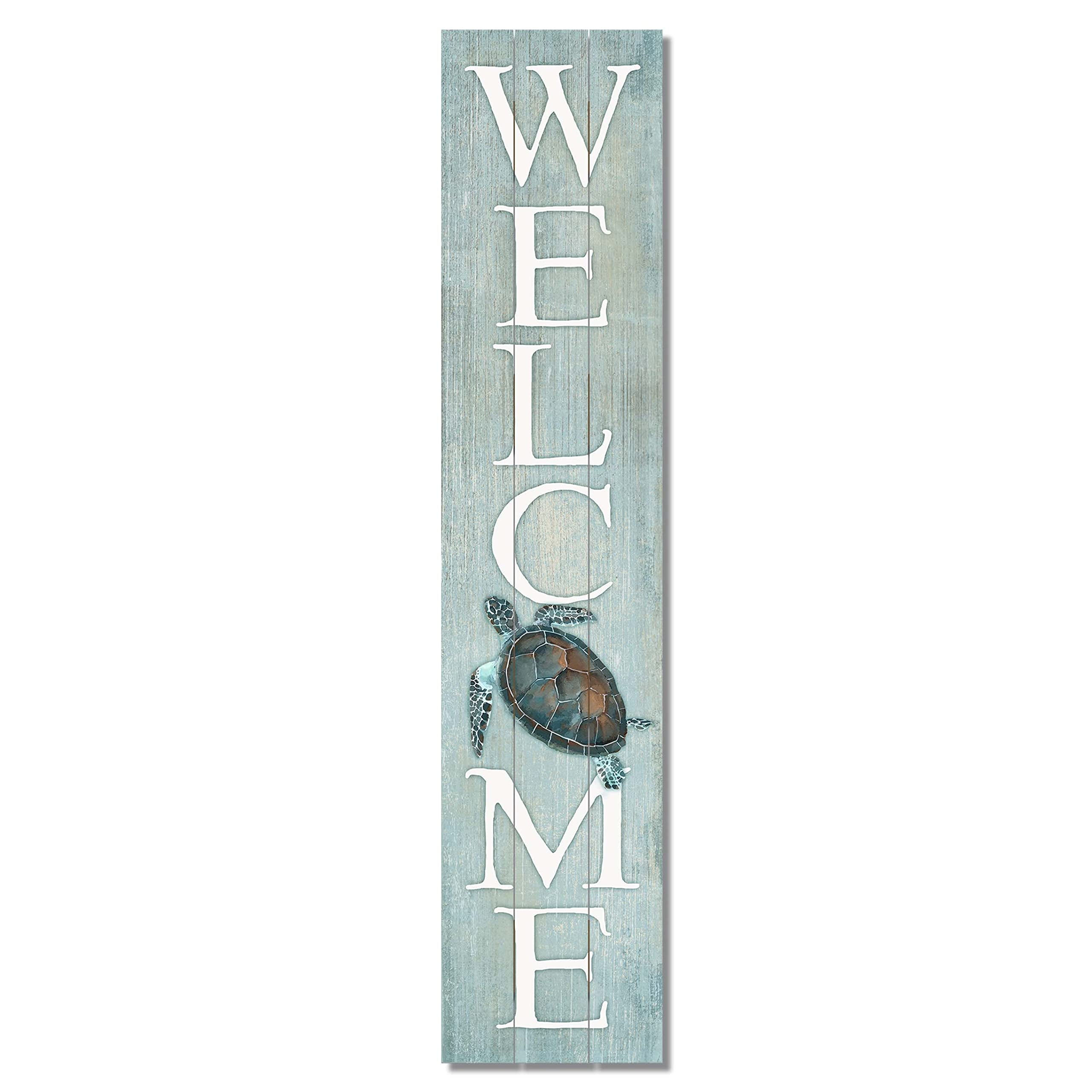 Highland Home "Sea Turtle" Indoor/Outdoor Wood Welcome Sign - Walmart.com
