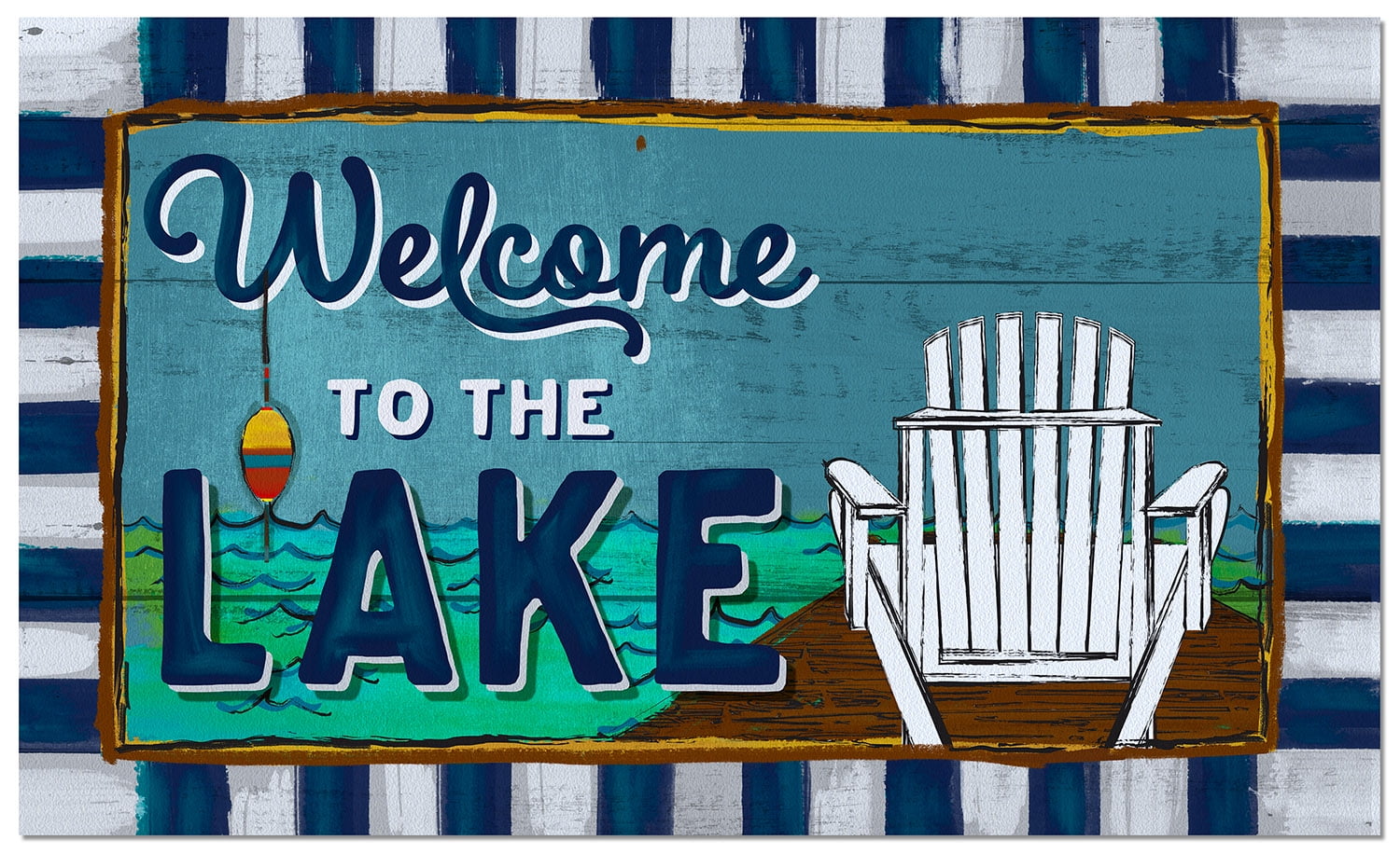 CounterArt "Welcome To The Lake" Indoor/Outdoor Entryway Floor Mat 29.5 ...