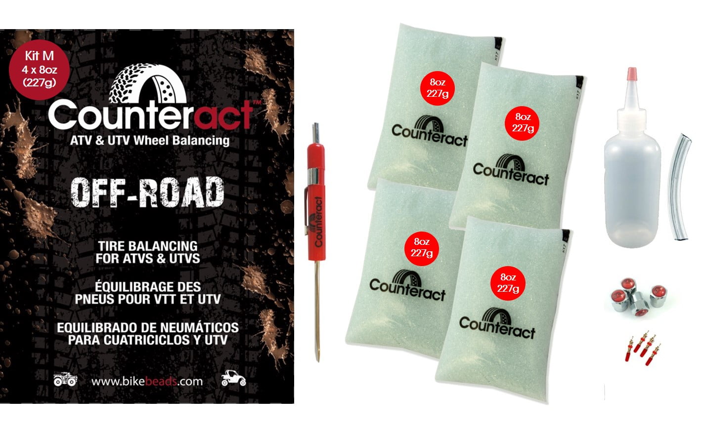 Counteract KIT-M ATV/UTV Do It Yourself Tire/Wheel Balancing Beads Kit ...