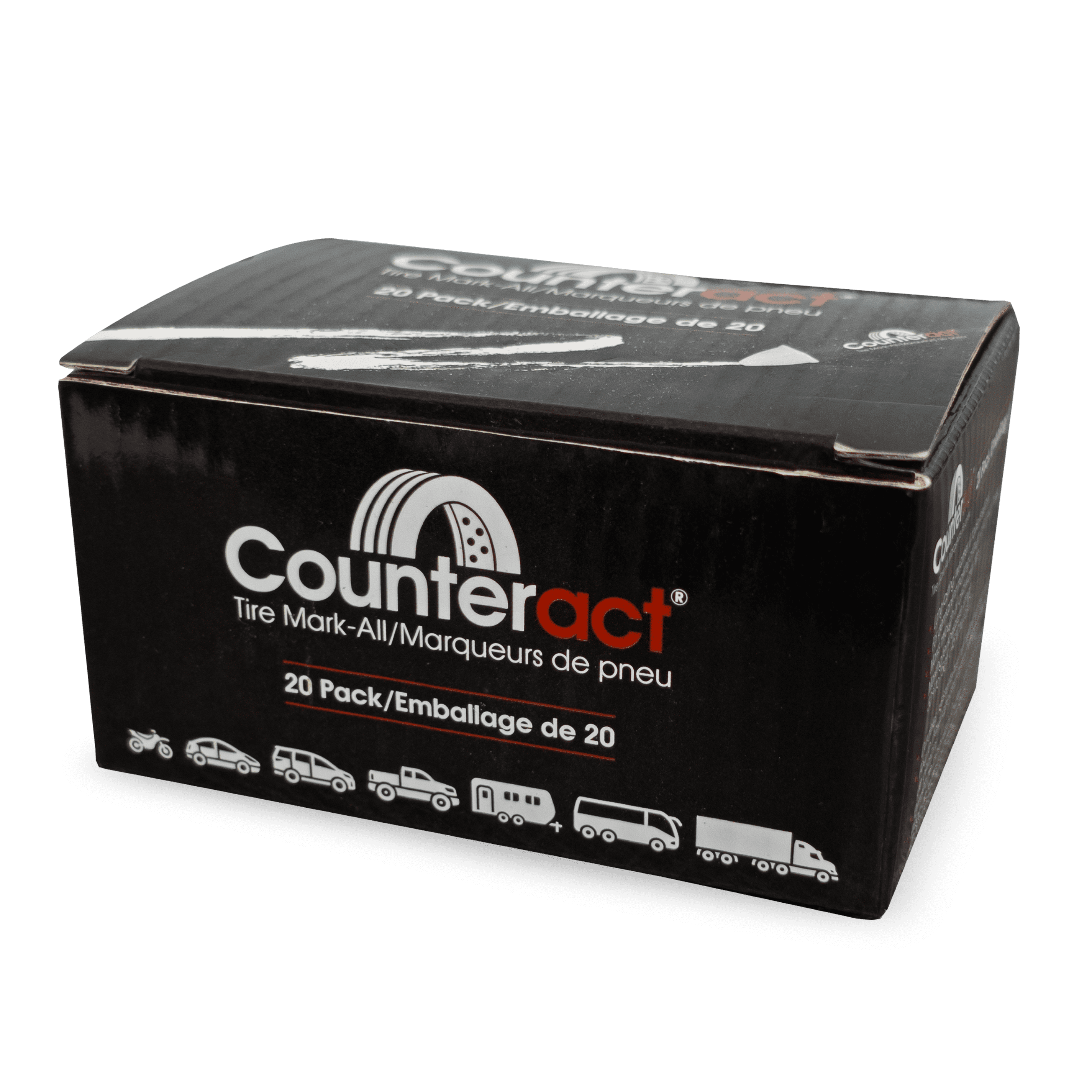 Counteract Mark-All Tire Crayon - White - 20 Pack - Long Lasting ...