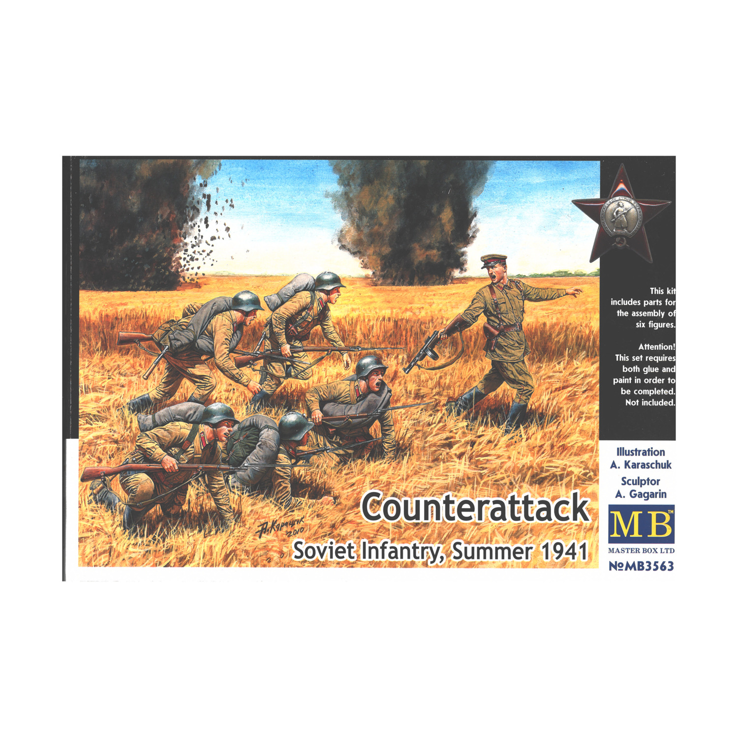 Counterattack Soviet Infantry Summer 1941 Kit (x6) - Walmart.com