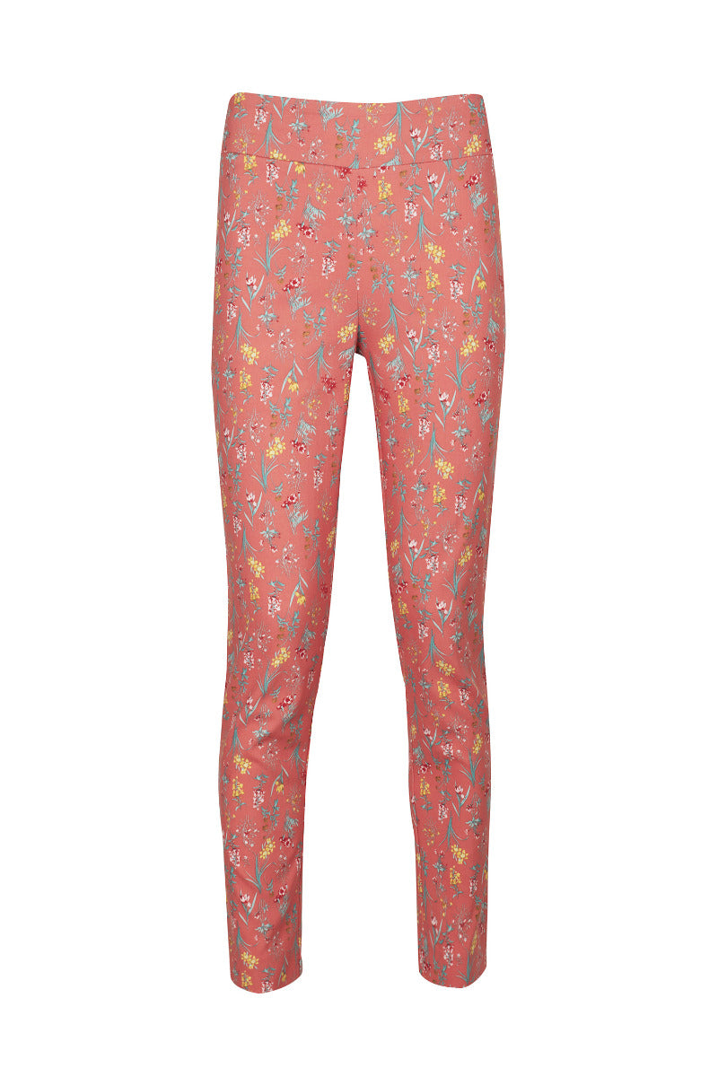 Counterparts Mid Banded Waist Multi Print Stretch Rayon Pants-FRENCH ...