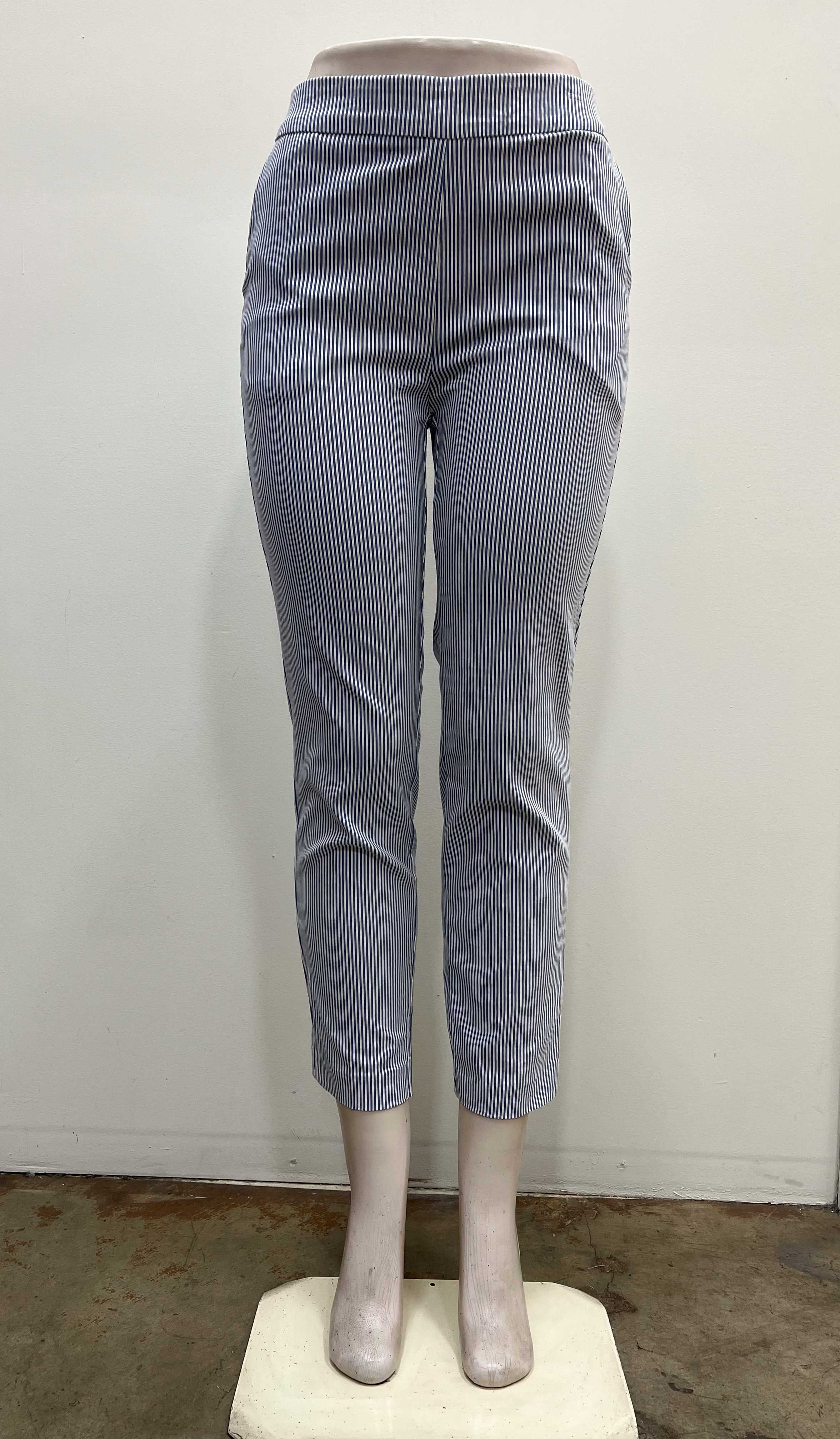 Counterparts Womens striped pull on stretch slim leg ankle length Pants ...