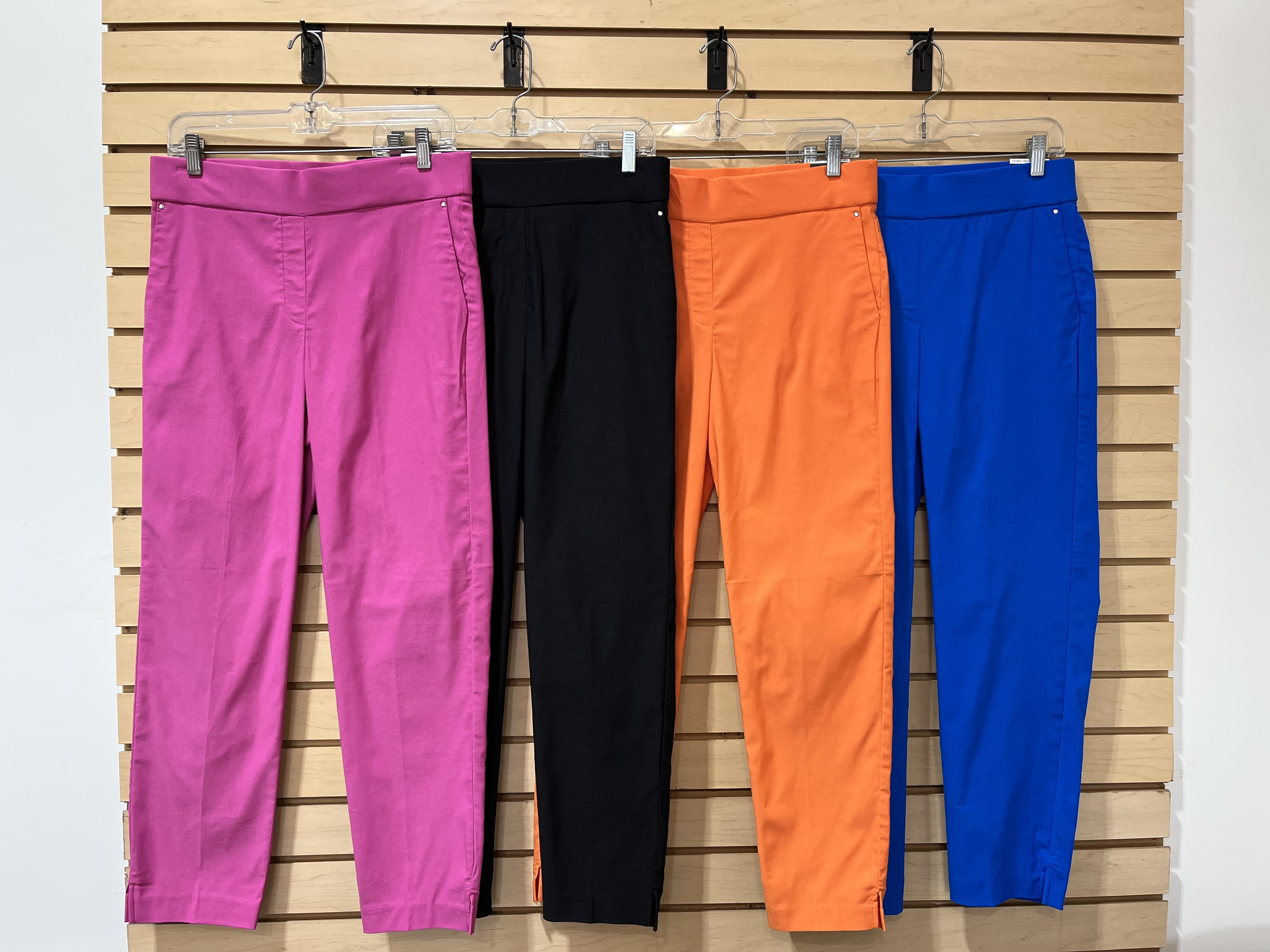 Counterparts ankle length front pockets slim leg pull on Pants , Blue ...