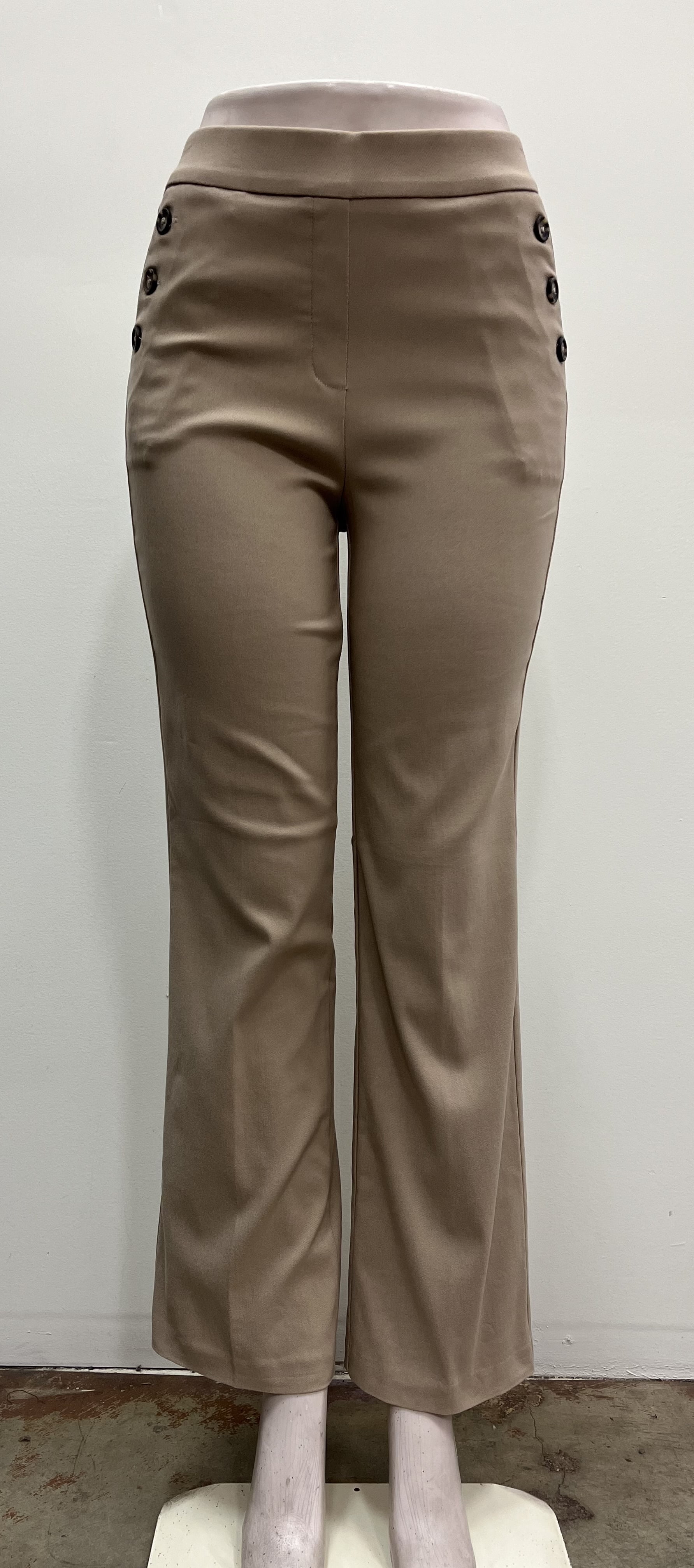 Counterparts solid pull on stretch boot cut front pockets with button ...