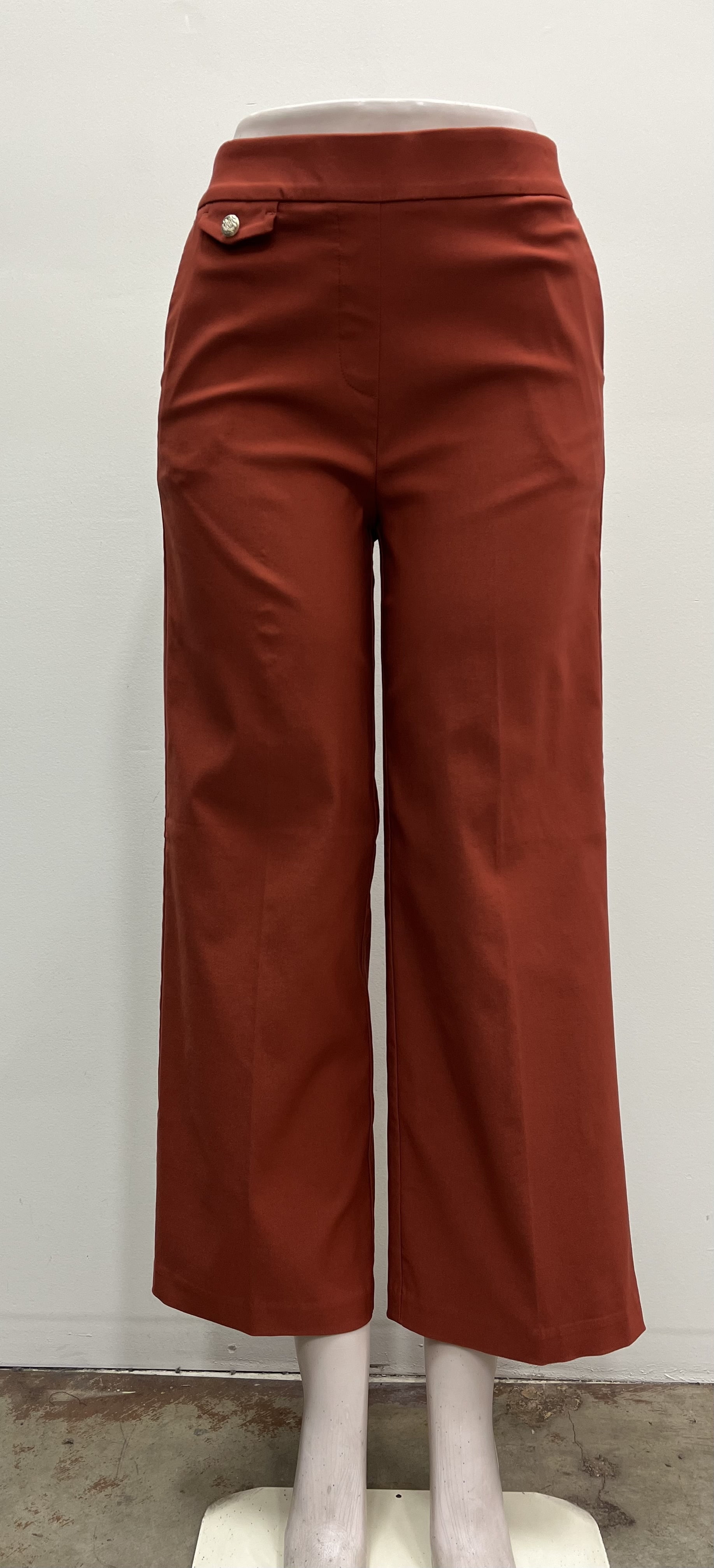Counterparts solid pull on stretch coin pocket wide leg ankle length ...