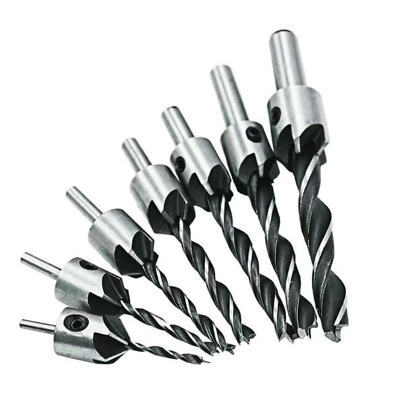 Countersink Drill Bit 3mm-10mm 7 Pcs Set Woodworking Carpentry Reamer ...
