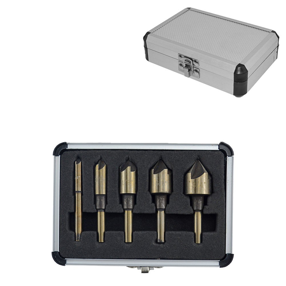 Countersink Drill Bit 5Flute Chamfering Cutter Drill Wood Metal Hole ...