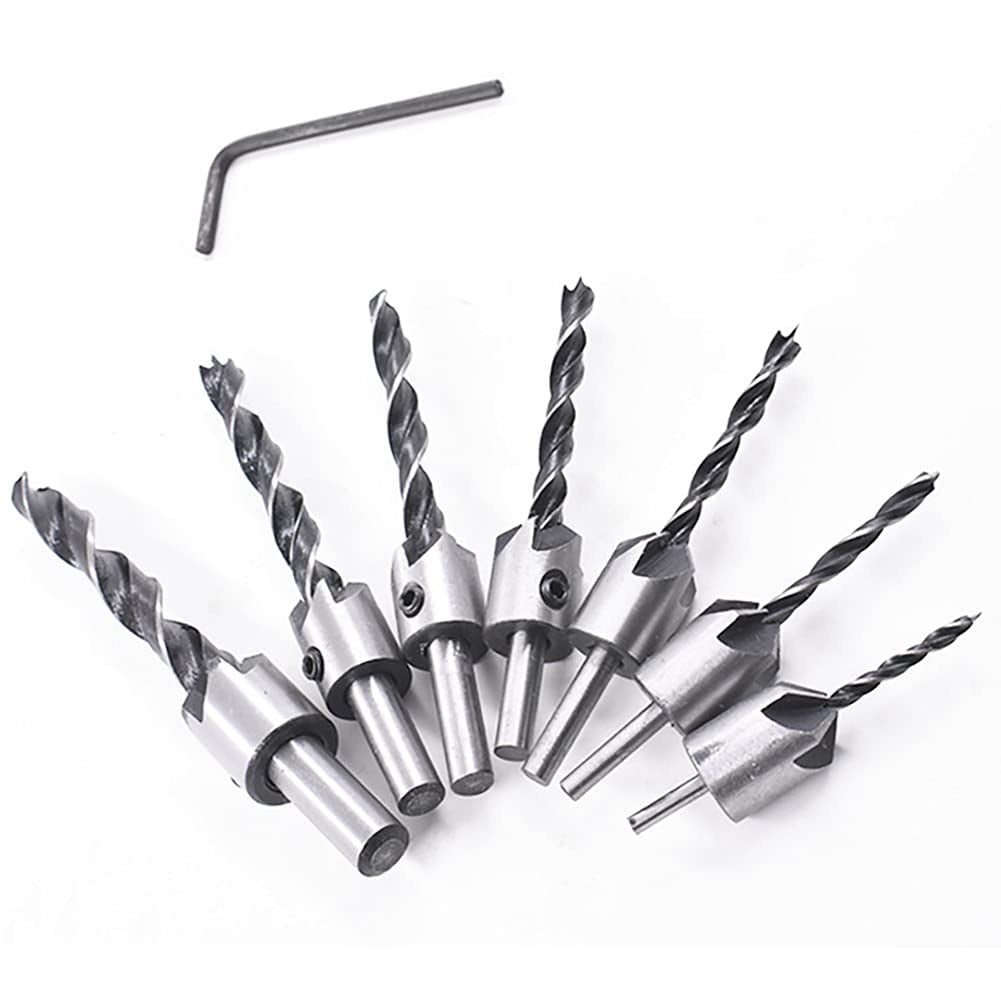 Countersink Drill Bit Ensemble, Three-point Design For Unmatched ...
