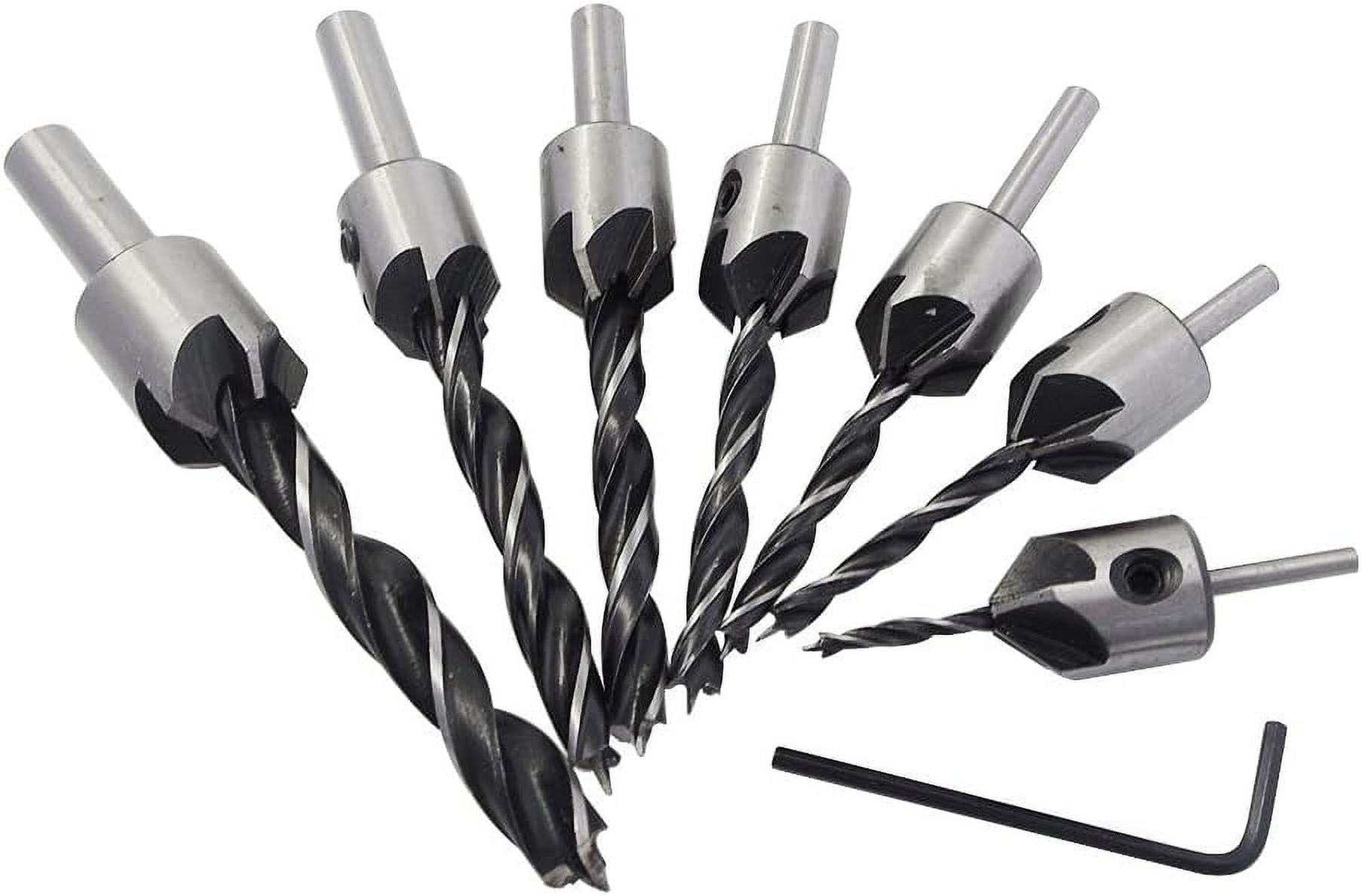 Countersink Drill Bit Set, 7-piece High Speed Steel Material Kit For ...