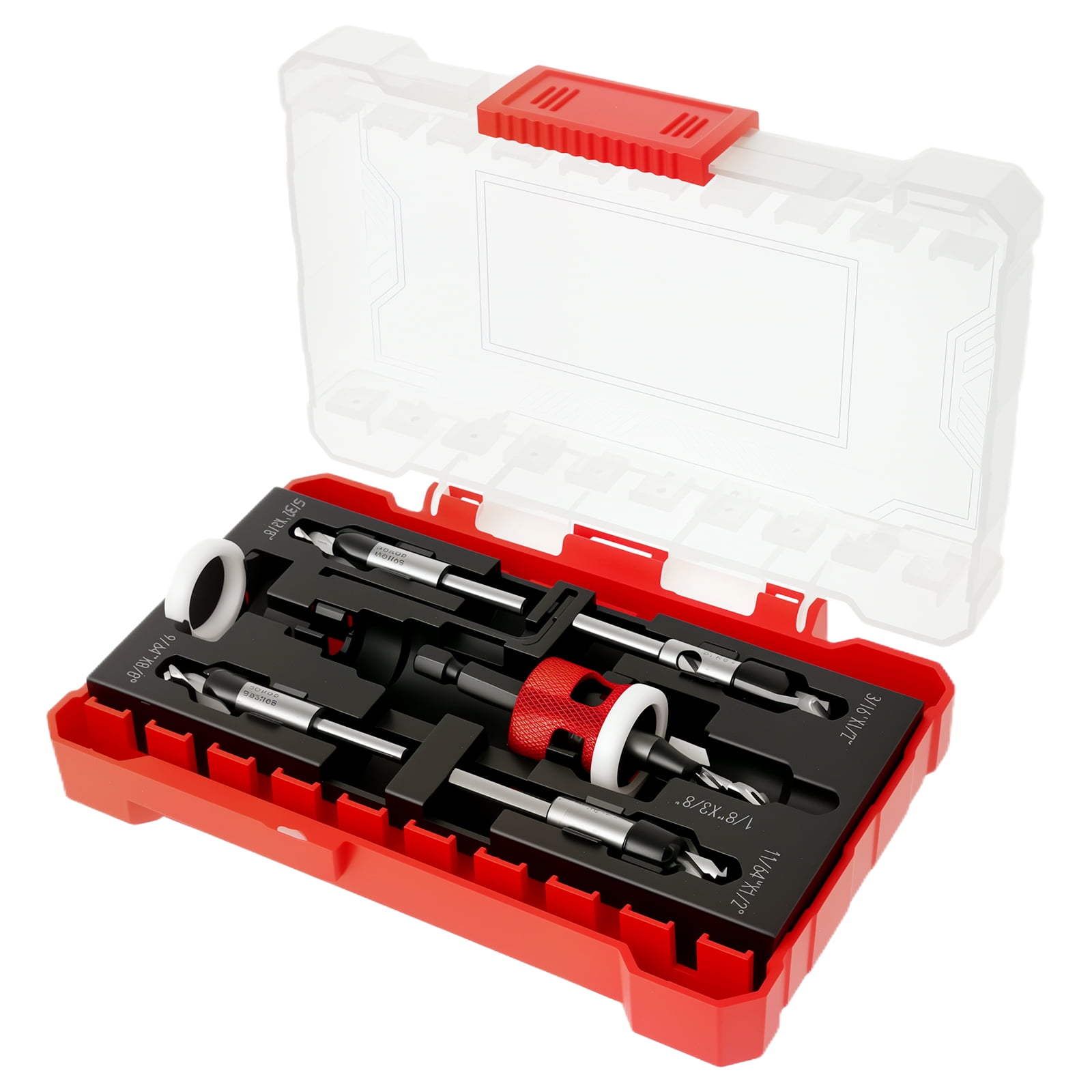 Countersink Drill Bit Set Aluminum Alloy Countersink Bit Set with Depth ...