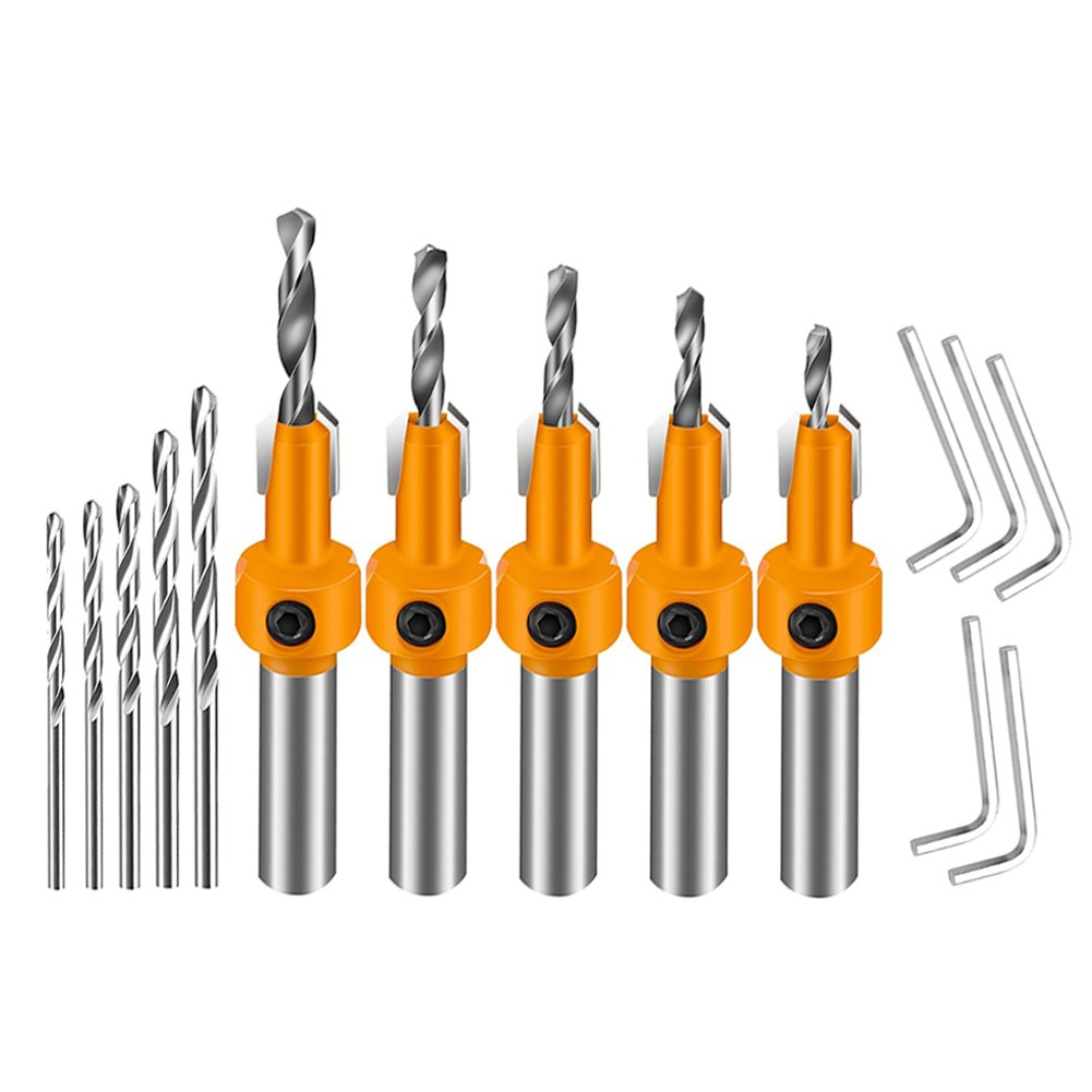 Countersink Drill Bit Set Tapered Drill Bits Hex Shank Drill Bit for ...