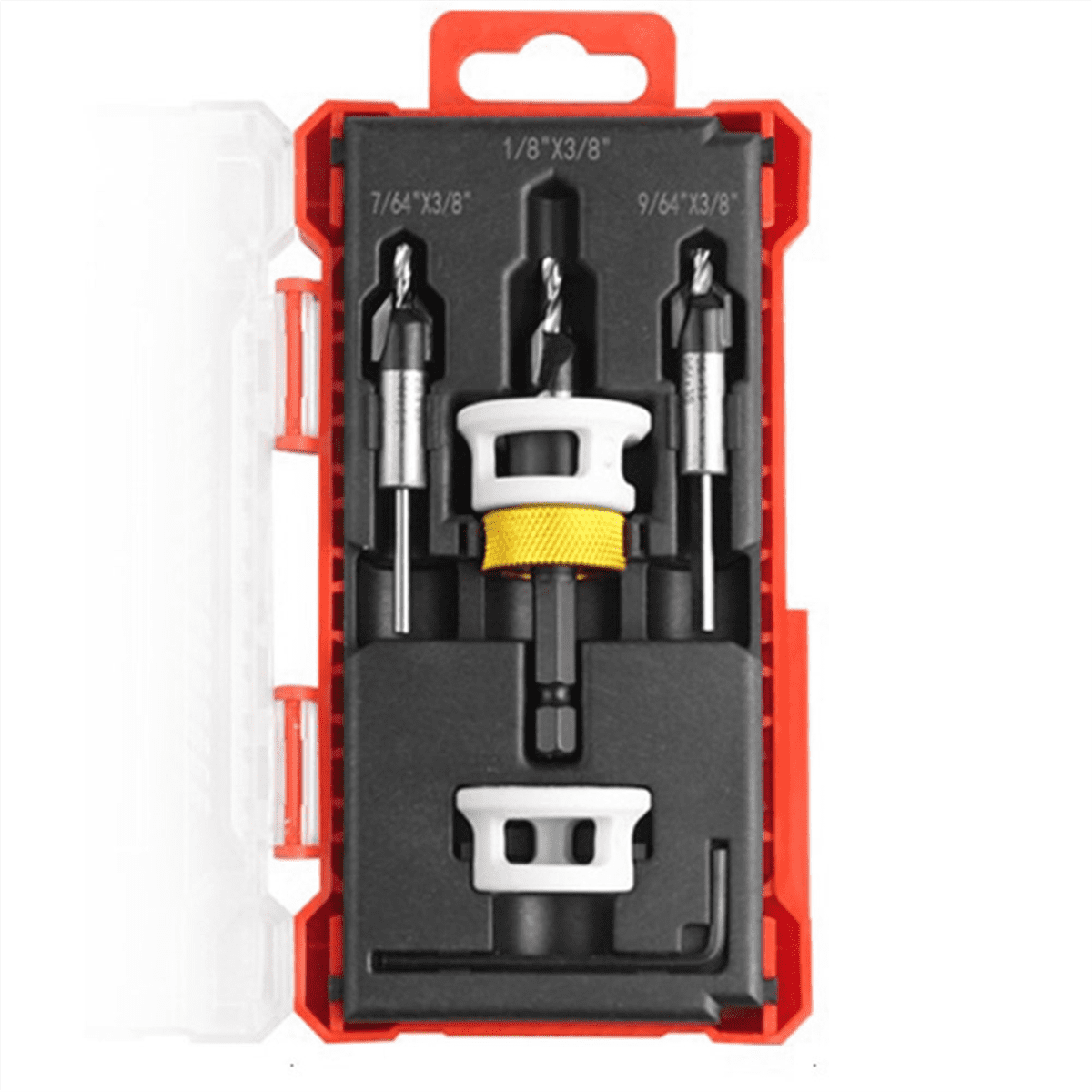 Countersink Drill Bit Set with Adjustable Depth Stop Quick Change ...