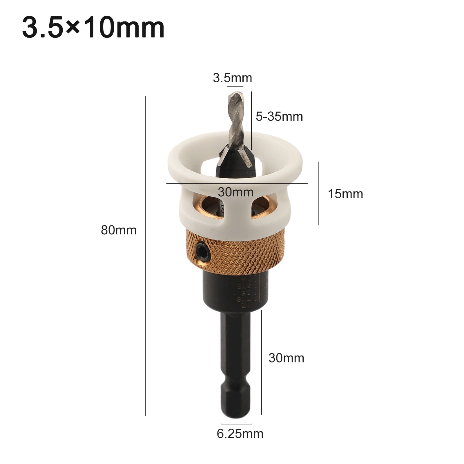 Countersunk Drill Bit Alloy Core Limiter Adjustable Countersink Drill ...