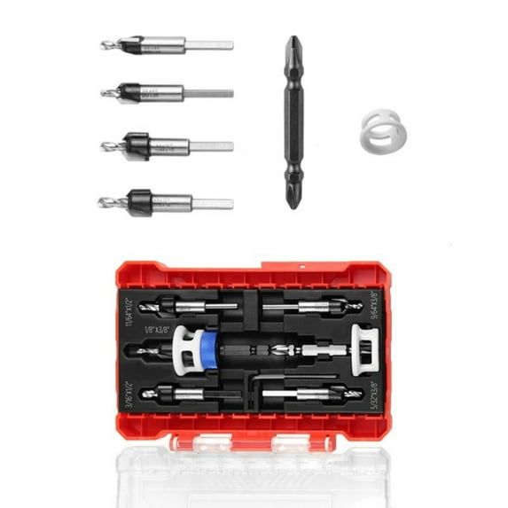 Countersunk Drill Bit Set Step Drill Bits Set Including Depth Stop For ...