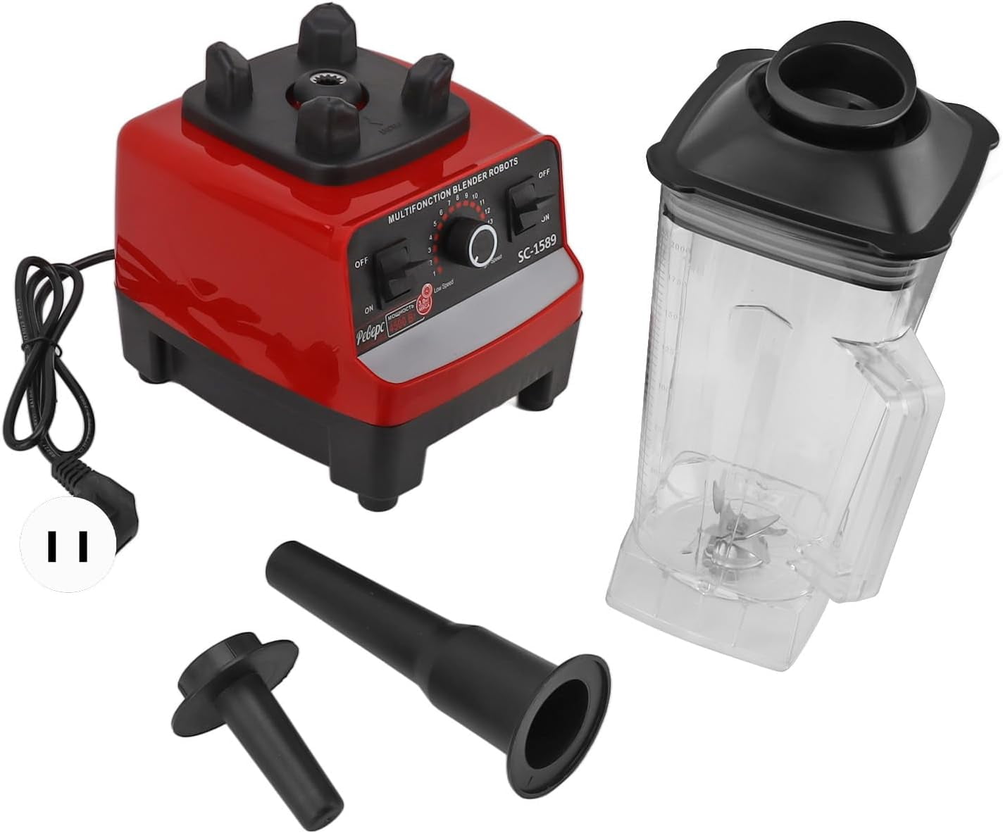 Countertop Blender, 4500W Professional Blender with 6 Stainless Steel ...