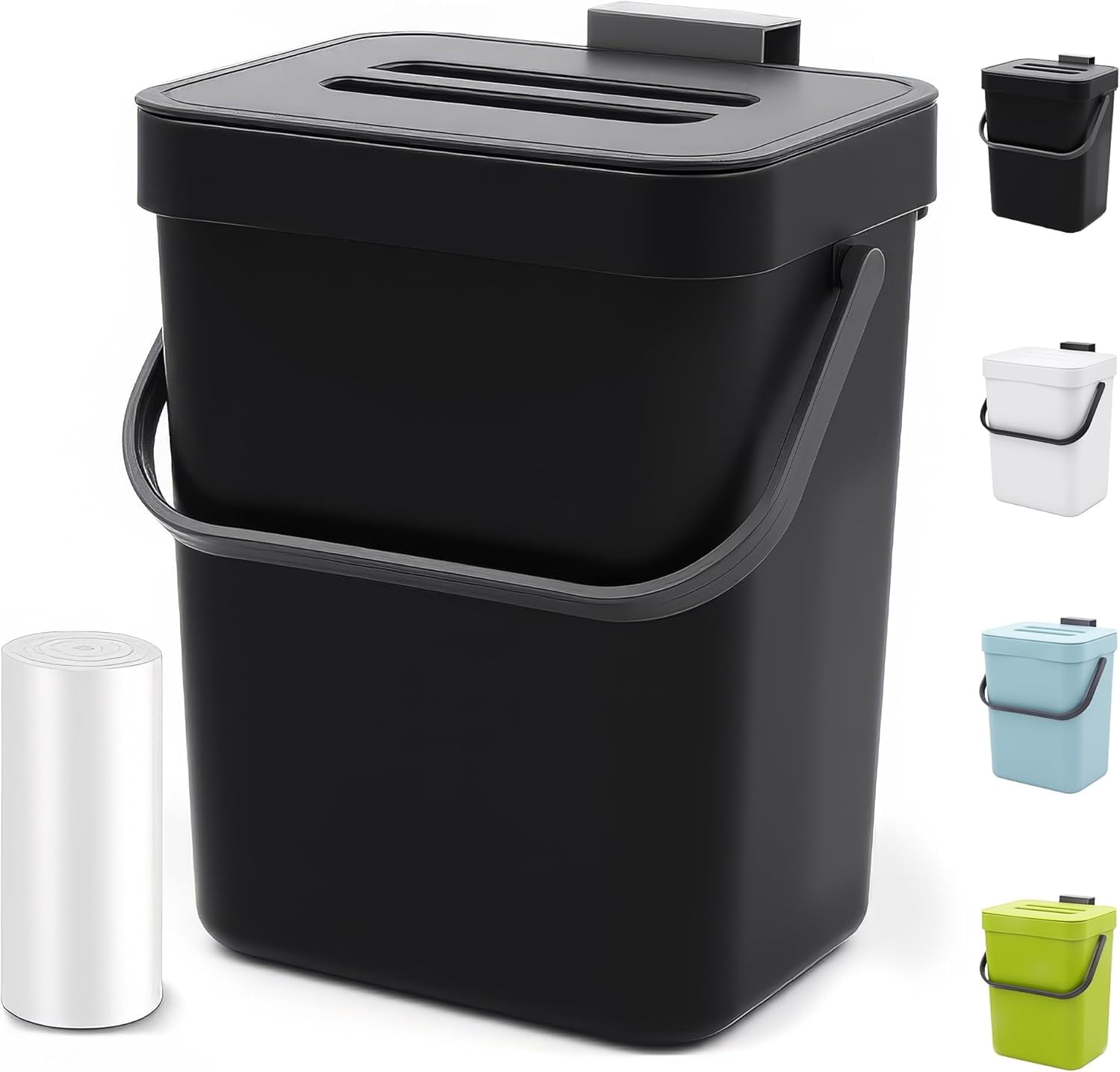 Countertop Compost Bin - 1.3 Gallons Small Trash Can with Lid for ...