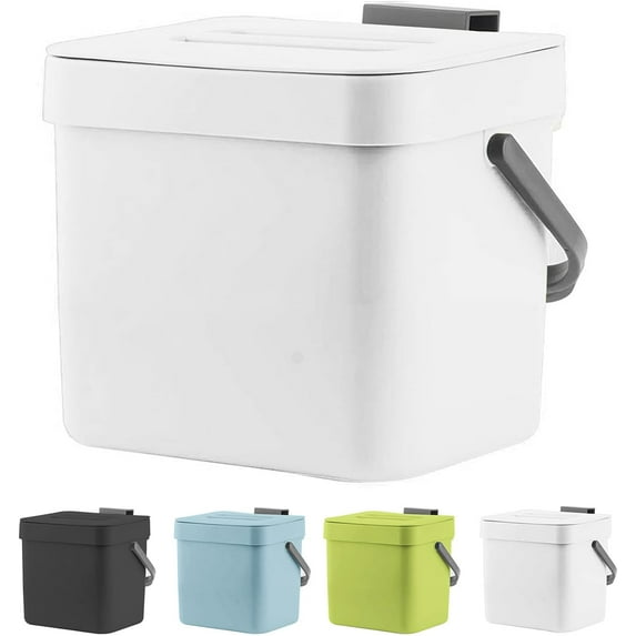 Countertop Compost Bin with Lid, Hanging Small Trash Can with Lid Under ...