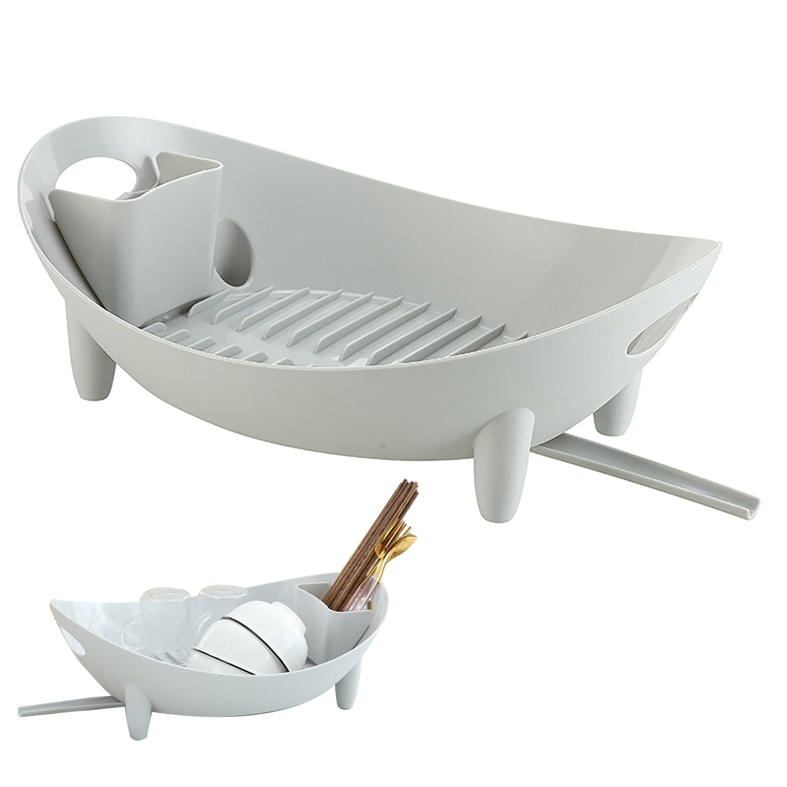 Countertop Dish Rack Plastic Dish Drying Rack Tableware Holder Bowl And ...