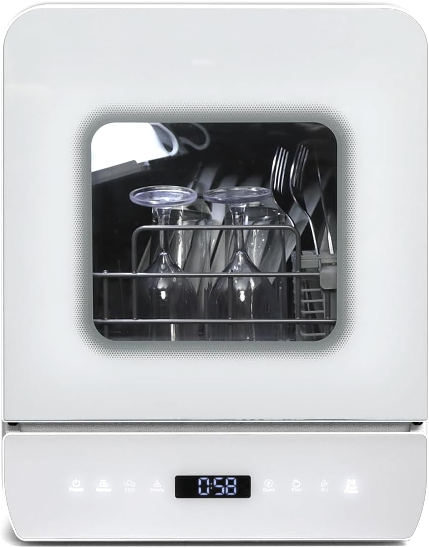Countertop Dishwasher, Portable Dishwasher Countertop with 4.8L Built ...