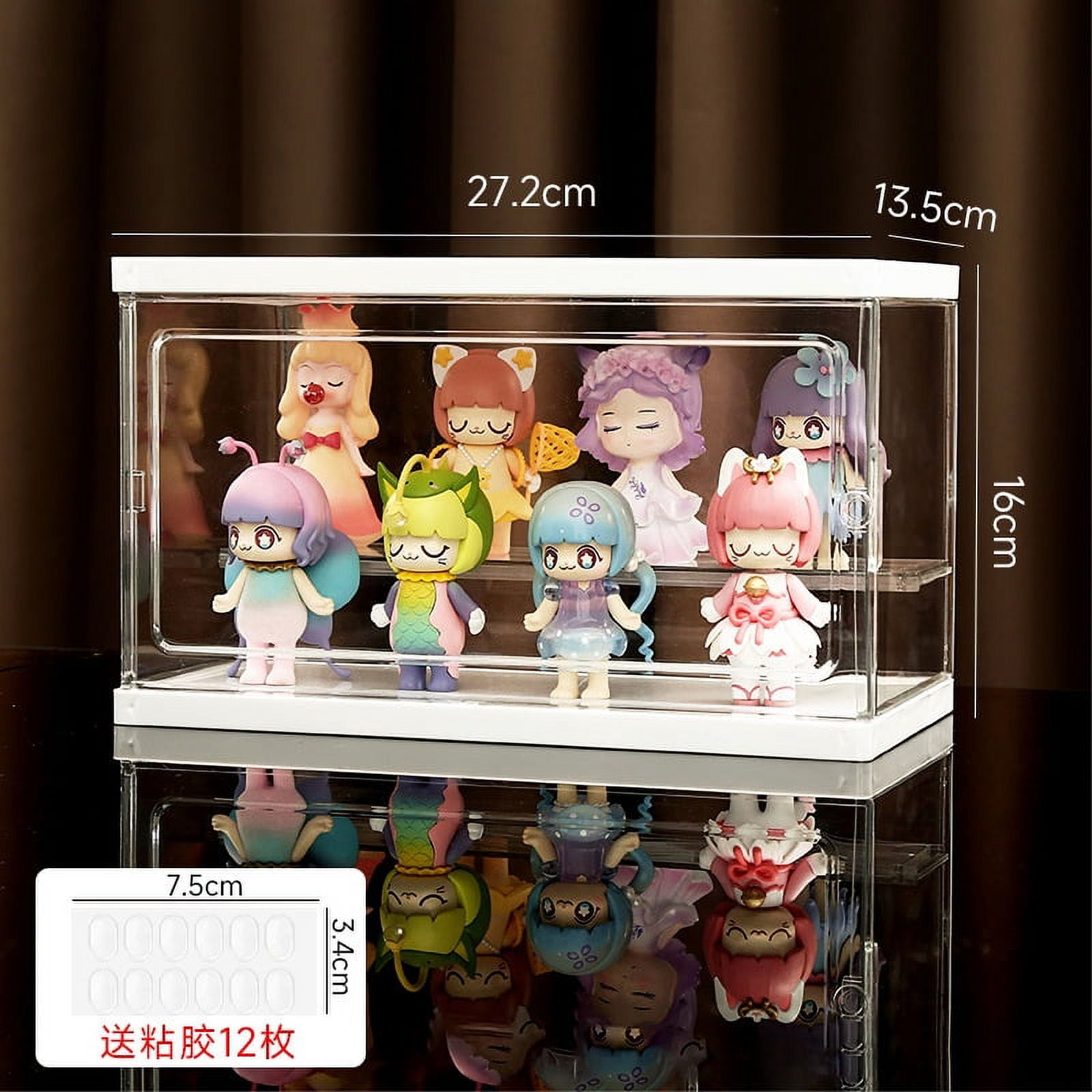 Countertop Display Box 2-layer Clear Display Case for Small Action ...
