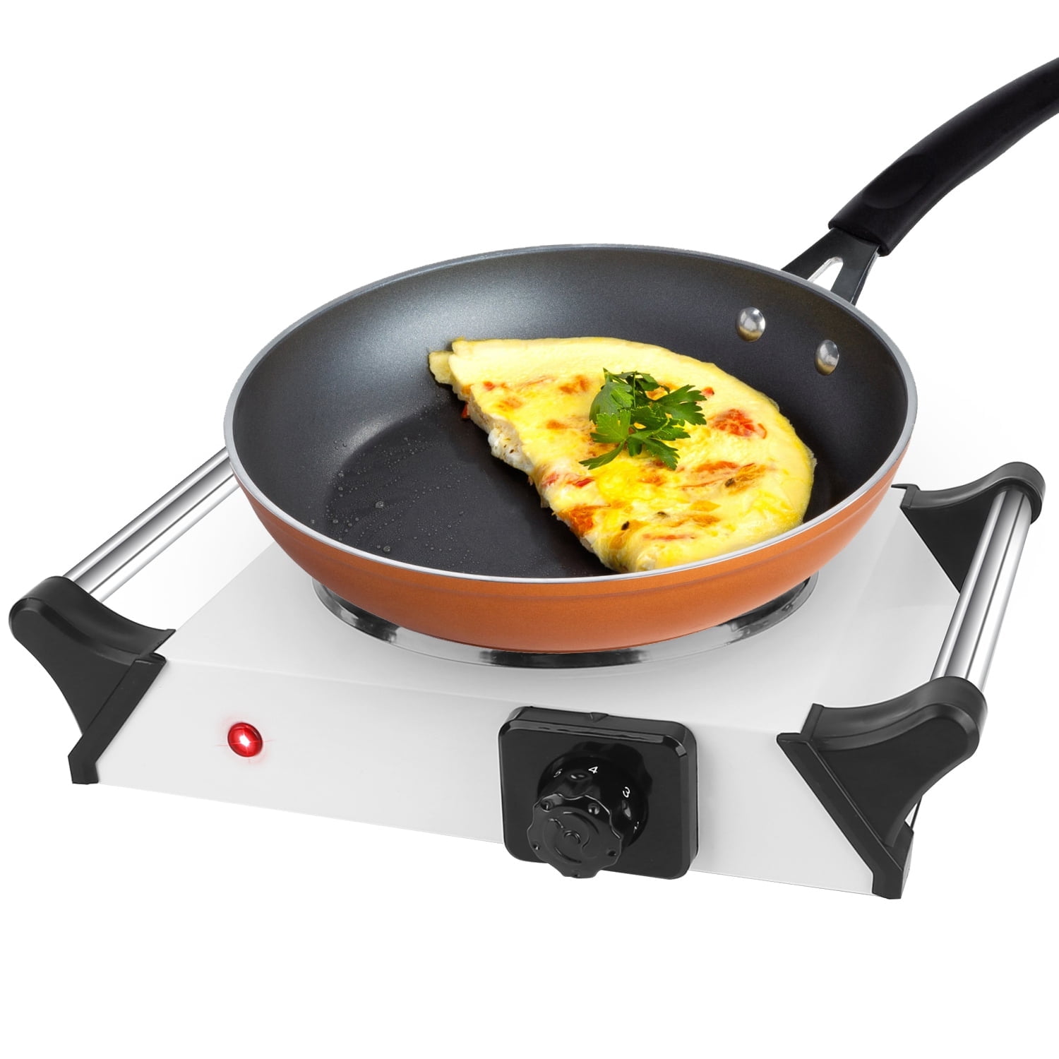 Countertop Electric Single Burner 1000W Portable Coil Heating Hot Plate ...