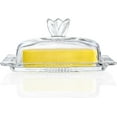 Countertop Glass Butter Dish - 7 Inch Butter Rack, Clear Butter Storage ...