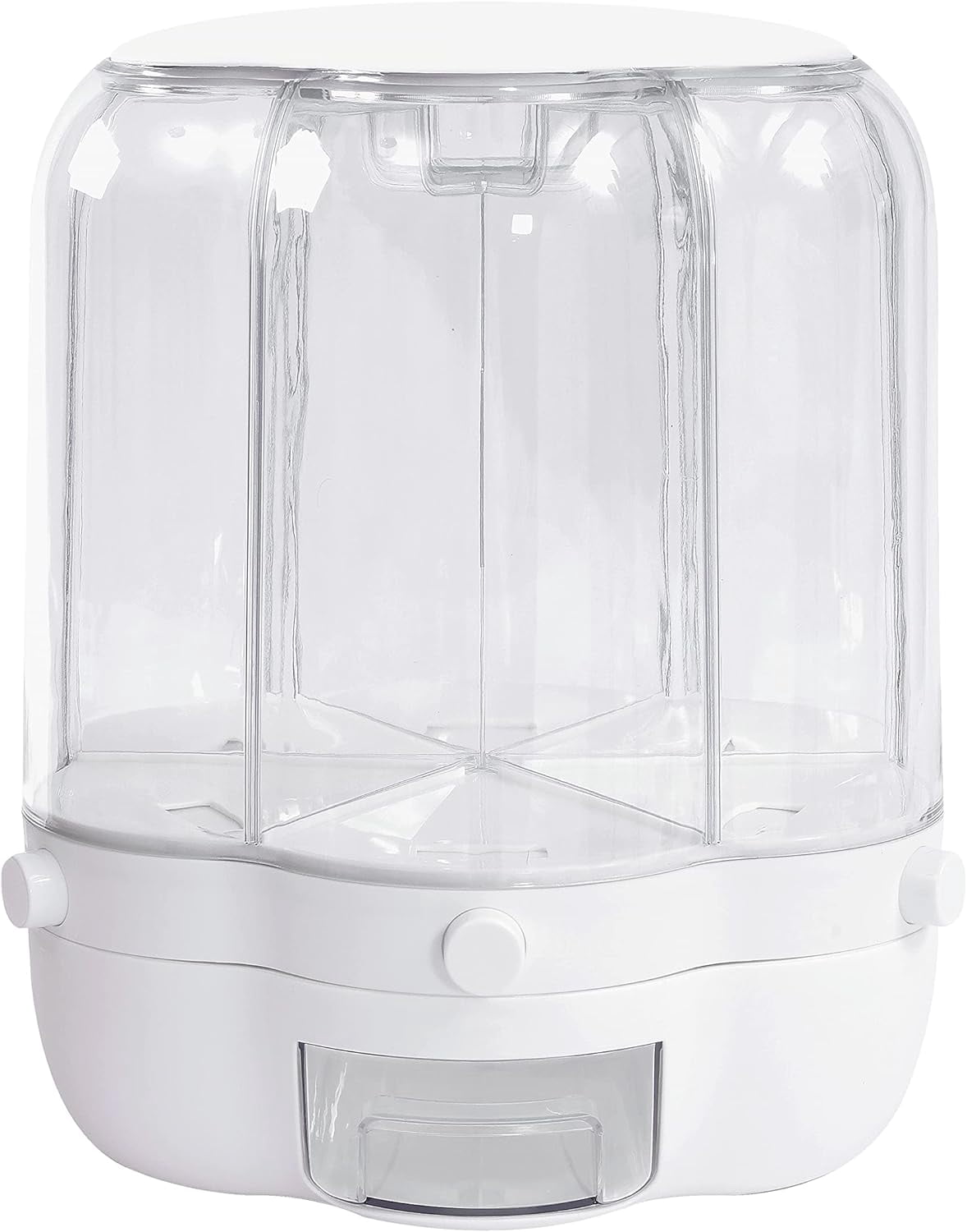 Countertop Grain Dispenser, 6 Compartment 360°Rotating Grain Storage ...
