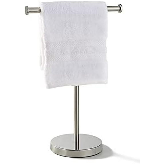 Countertop Hand Towel Holder Stand – 16.5" Tall Stainless Steel T-Bar ...