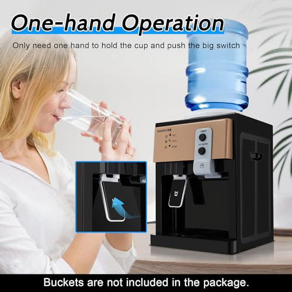Countertop Hot and Cold Water Cooler Dispenser Mini Water Cooler 5 ...