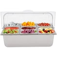 Countertop Ice Food Serving Display Container, 9 Compartments Condiment ...