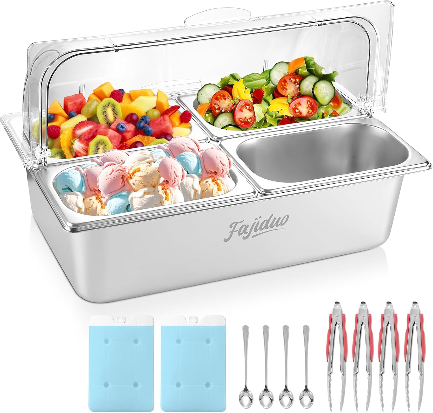 Countertop Ice Food Serving Display Container Spice Display Salad ...