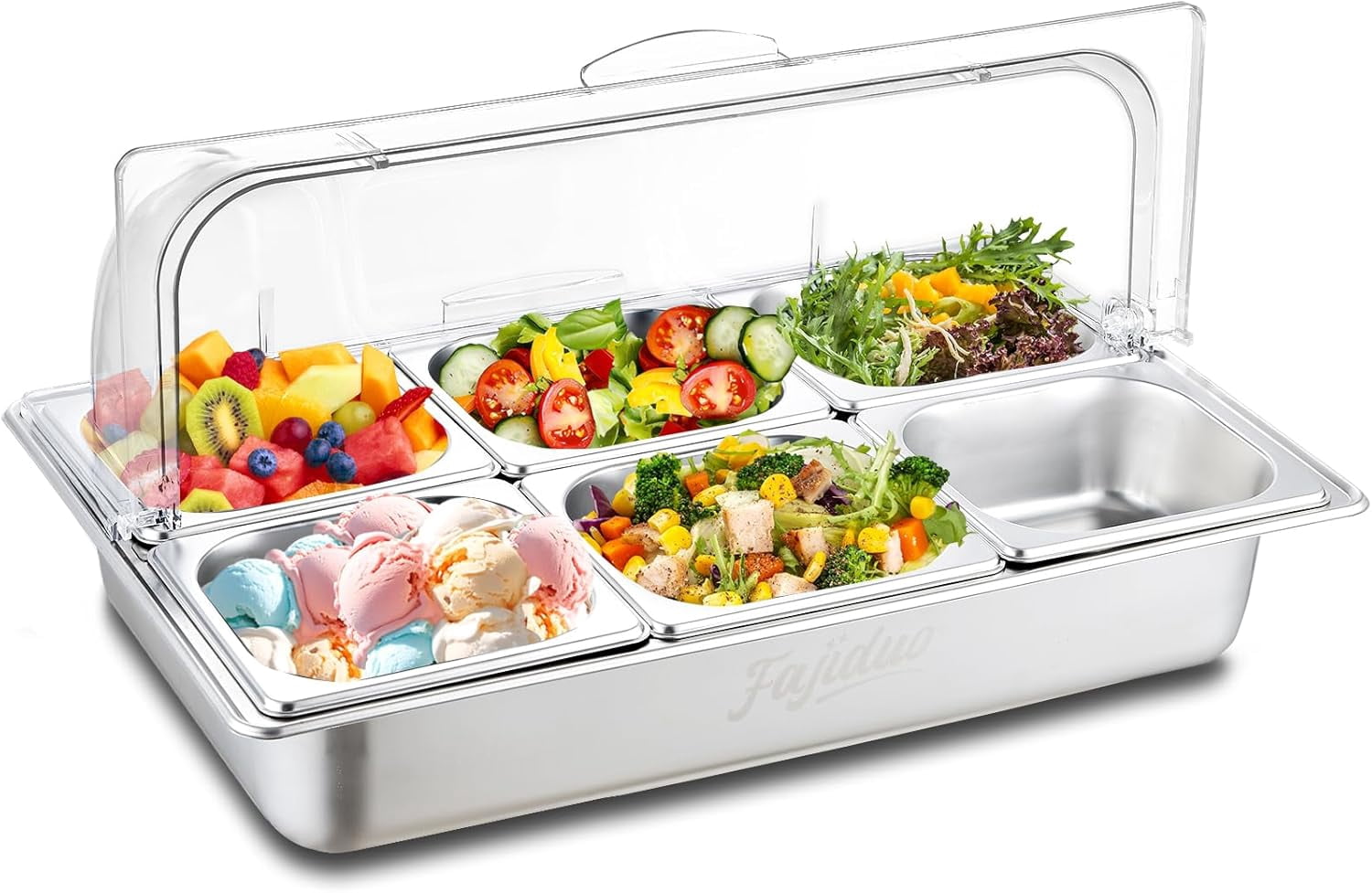 Countertop Ice Food Serving Display Container Spice Display Salad ...