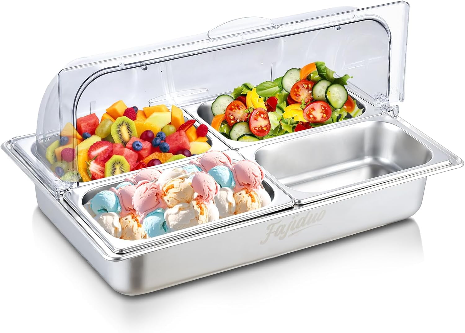 Countertop Ice Food Serving Display Container Spice Display Salad ...