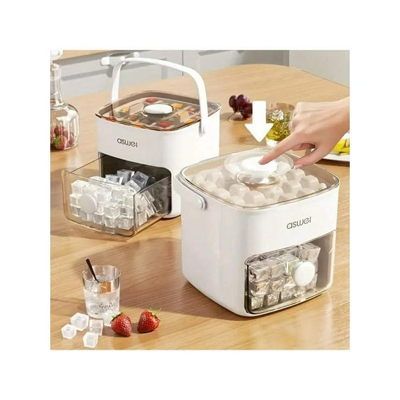 Countertop Ice Maker with 48 Piece Capacity, Double-Layer Design ...