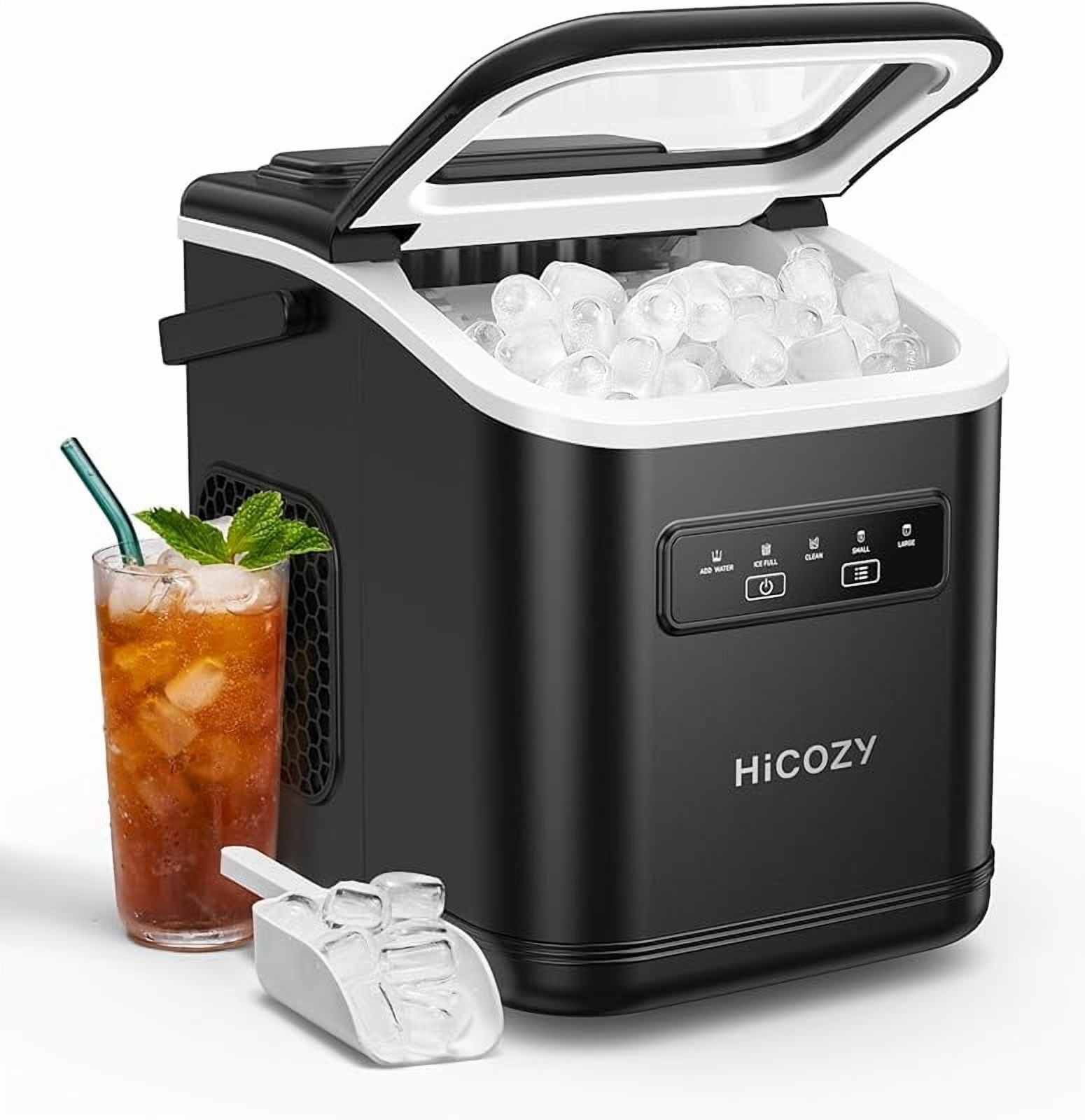 Countertop Ice Maker with Handle, Ice in 6Mins, 26 lbs/Day,Portable Ice ...