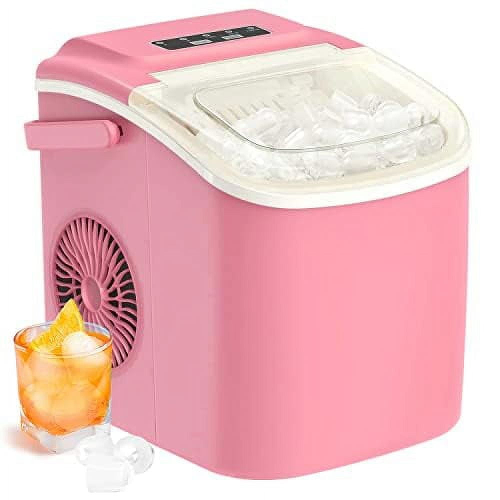 Countertop Ice Maker, Ice Maker Machine 6 Mins 9 Bullet Ice, 26.5lbs ...