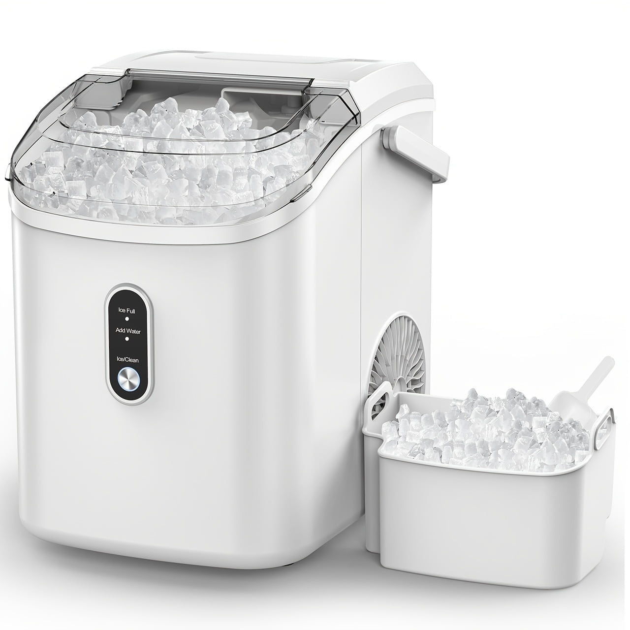 Countertop Ice Maker, Nugget Portable Ice Machine, 9 Bullet Ice Cubes ...